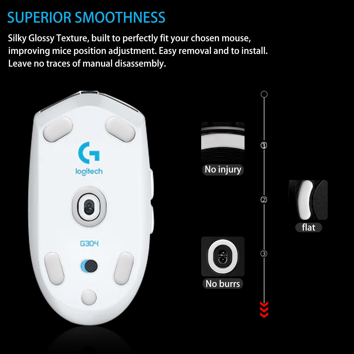 ICE Mouse Skates For Logitech G304 – EspTiger