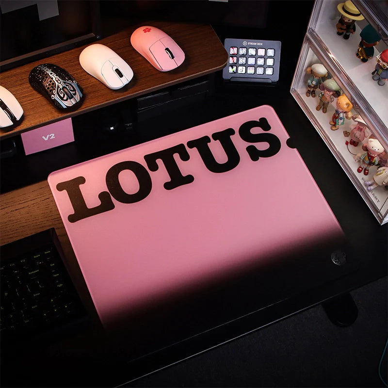 Lotus Black | Glass | Large Mousepad – EspTiger